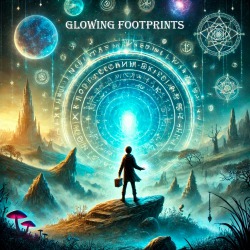Glowing footprints | Scribble Hub